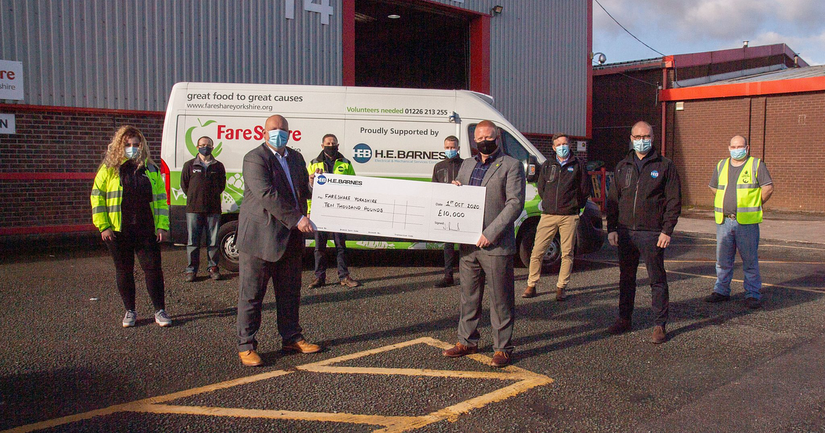 Heb Group donates £10,000 to Yorkshire’s largest food charity | Heb Group